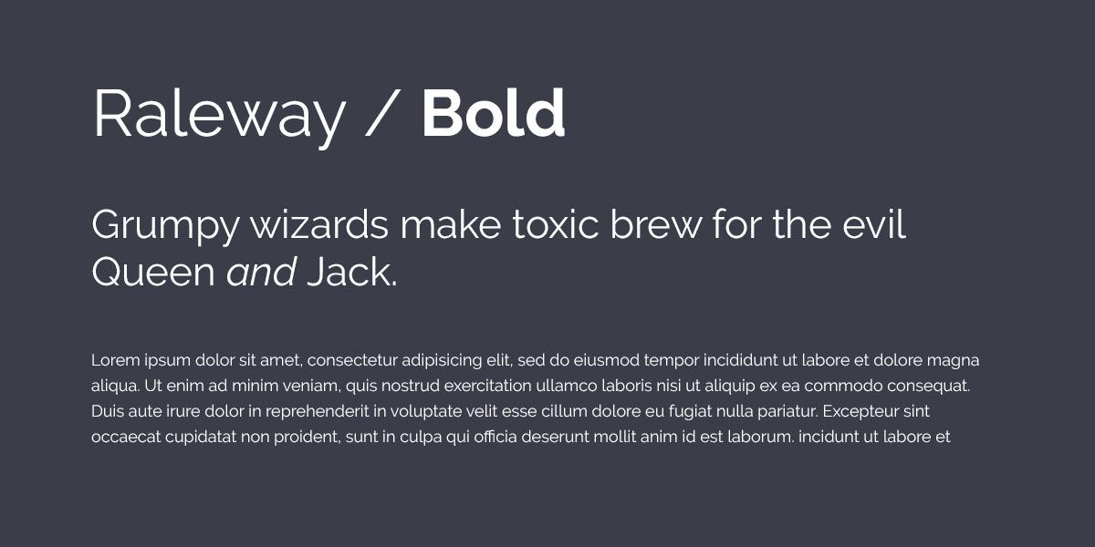 Raleway google font: Raleway Google Font Pairings